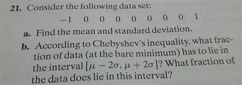 Solved Consider The Following Data Set A Find The Mean Chegg