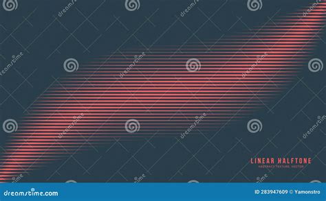 Linear Half Tone Pattern Vector Smooth Wavy Line Border Abstract Background Stock Vector