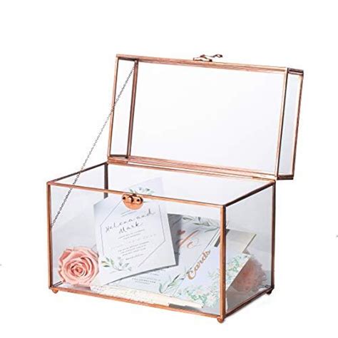 NCYP Black Glass Card Box With Foot 25x14 2x19 6 Cm Terrarium