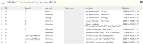 Blazor Exts 5 Log To Db 沒想到光是 Log 功能可以寫到第三篇，前後還花了兩個禮拜才完成。這篇將是 By