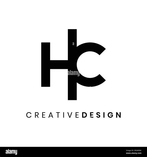 Creative Modern Luxury Letter Hc Logo Design Vector Illustration Stock