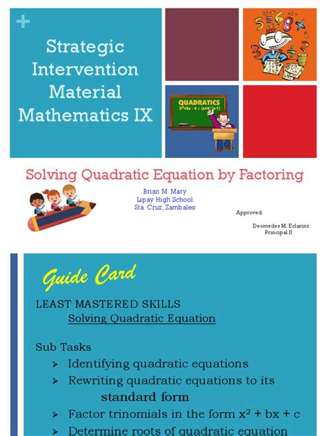 Sim Math 2 Pdf Quadratic Equation Factorization