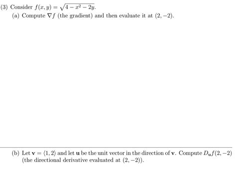 Solved 3 Consider F X Y 4 X2 2y A Compute V F