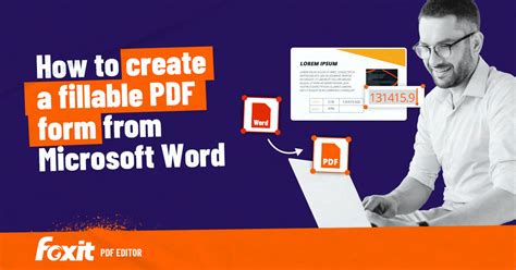 How To Make A Fillable Pdf Form From Microsoft Word Foxit