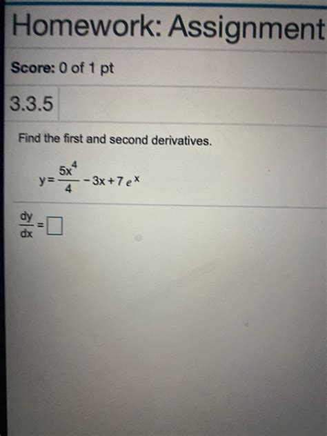 Solved Homework Assignment Score 0 Of 1 Pt 3 3 5 Find The
