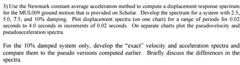 Use The Newmark Constant Average Acceleration Method