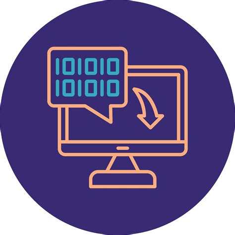 Binary Code Line Two Color Circle Icon 43476911 Vector Art At Vecteezy