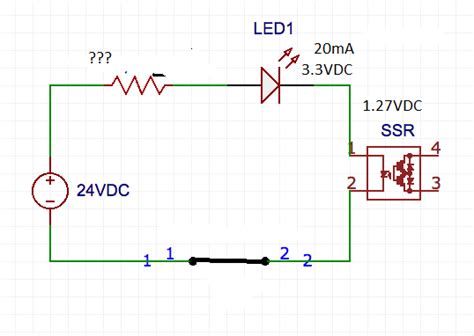 What Size Should I Select For The Resistor I Have An Led Ssr And 24vdc Source Electrical