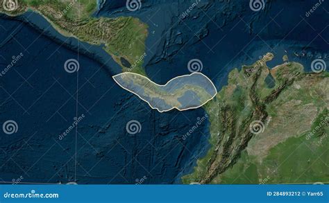 Panama Tectonic Plate Satellite Map Stock Illustration Illustration Of Temblor Friction