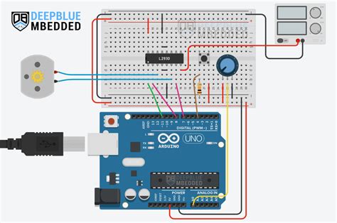 arduino dc motor control with l293d motor driver ic