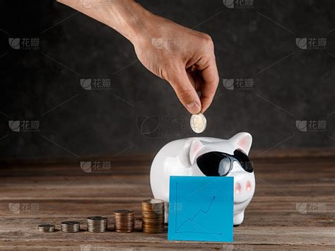 存钱罐里的金融投资。金融投资增长