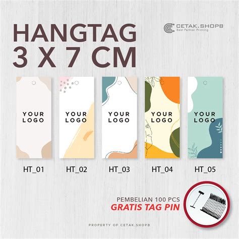 Jual Termurah Paket Cetak Hangtag Baju Pricetag Hangtag Label Harga