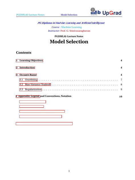lecture notes model selection pdf pdf regression analysis