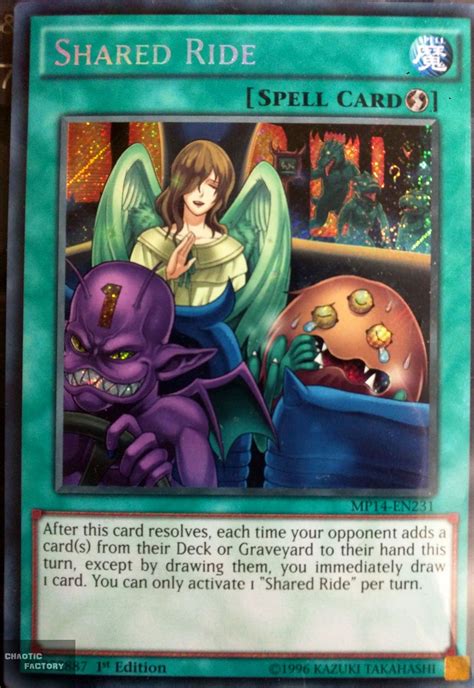 Yugioh Mp14 En231 Shared Ride Secret Rare 1st Edition Nm