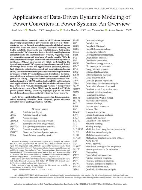 PDF Applications Of Data Driven Dynamic Modeling Of Power Converters
