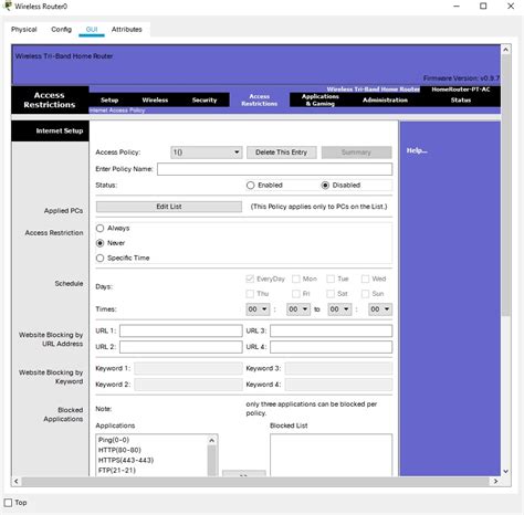 Tri Band Home Router Gui