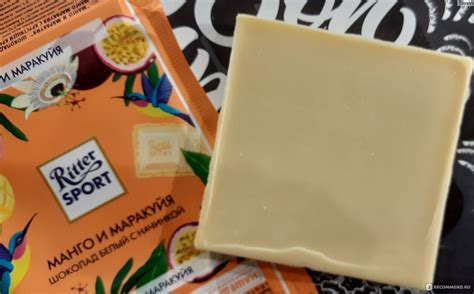 Белый шоколад Ritter Sport Манго и Маракуйя - «Вкусный белый шоколад с ...