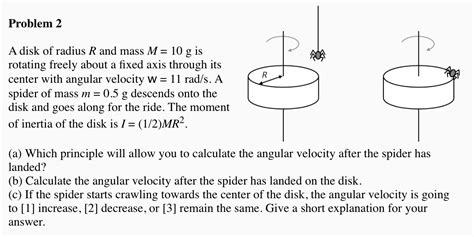 Solved A Disk Of Radius R And Mass M G Is Rotating Chegg