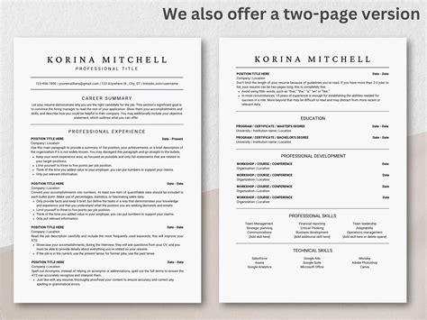 Ats Friendly Resume Templates 2023 Editable Template For Canva Word