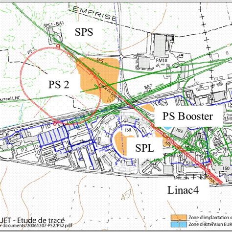 Layout Of The Ps2 Integrated Into The Cern Accelerator Complex A
