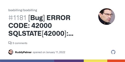 Bug Error Code 42000 Sqlstate 42000 Syntax Error Or Access