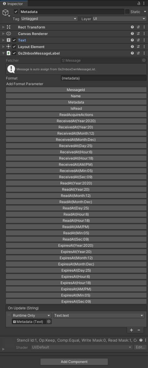 Sample Of Inbox GS2 UIKit For Unity Game Server Services Docs