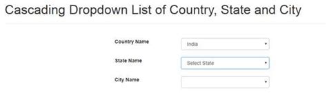 Cascading Dropdown List Of Country State And City Using MVC Web API And JQuery