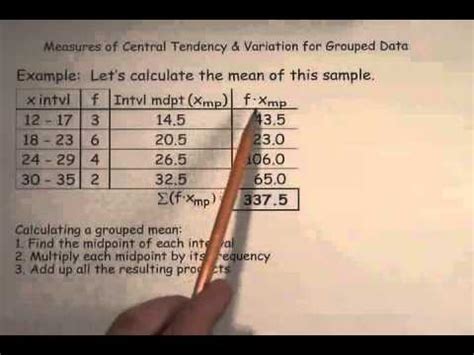 Statistics For Grouped Data YouTube