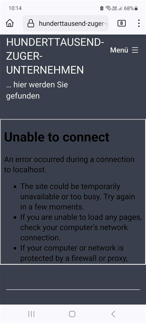 Webseite Geht Auf Desktop Aber Nicht Auf Smartphone Android Html