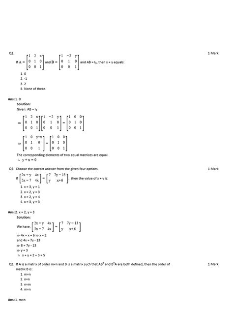 Matrices Pdf Matrix Mathematics Functions And Mappings