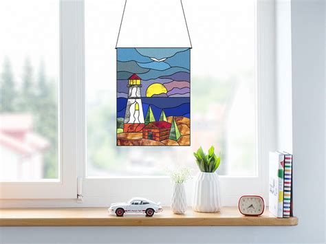 Lighthouse Stained Glass Pattern Grays Harbor Lighthouse Etsy