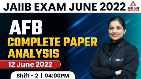 JAIIB AFB Exam Analysis Shift 2 JAIIB Exam June 2022 YouTube