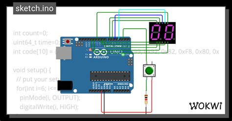 Led 7 Thanh Wokwi Esp32 Stm32 Arduino Simulator