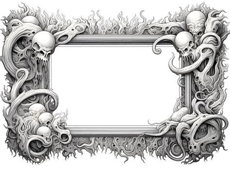 Premium Photo Dark Art Rectangular Frame Border