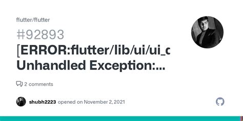 ERROR Flutter Lib Ui Ui Dart State Cc Unhandled Exception Package Flutter Src Widgets