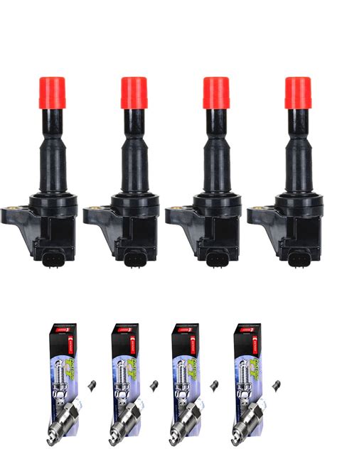 Set Of Isa Ignition Coils And Denso Spark Plugs Replace For Honda Fit Lx Hatchback