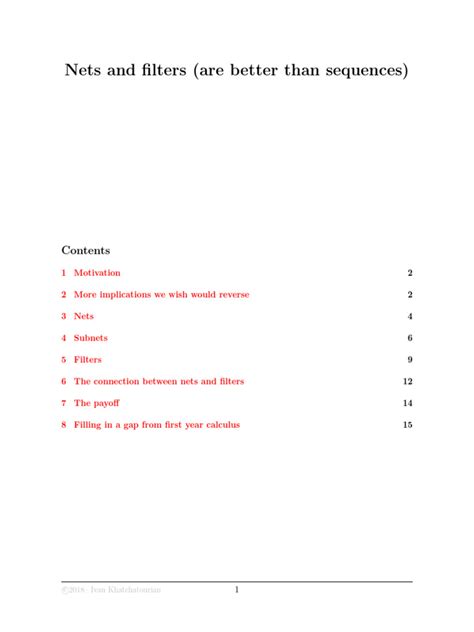 Nets Pdf Limit Mathematics Sequence