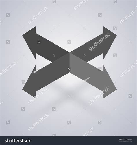 Four Intersecting Directional Arrows Stock Vector 213746935 Shutterstock
