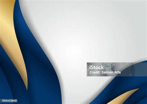 금속 패턴에 고급 다크 블루 중복 치수 배경 반짝이는 사실적인 황금 요소와 다채로운 황금 반짝하프 톤 질감 최신 벡터 디자인 템플릿입니다 간단한 웨이브 배경 3차원 형태에