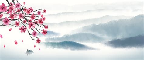 国风小花花背景图片 国风小花花背景素材图片 千库网