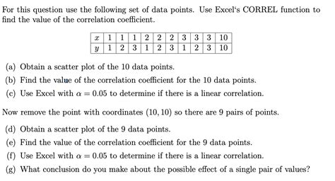 Solved For This Question Use The Following Set Of Data Chegg Com