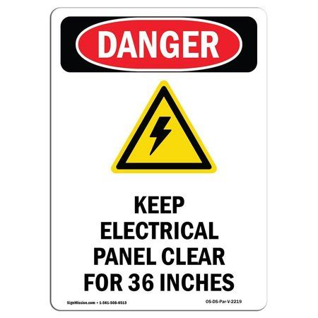 Signmission Safety Sign OSHA Danger Height Keep Electrical Panel Portrait OS DS D V