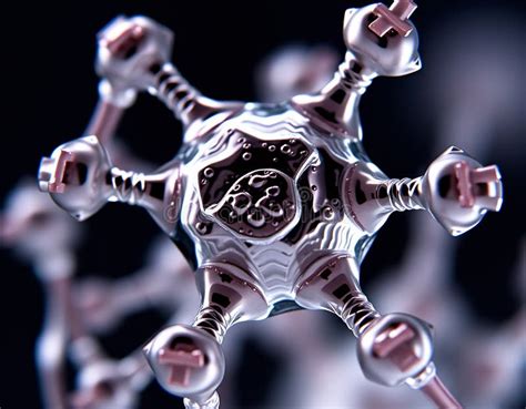 Intricate Close Up Of A Molecule Scientific Detail And Molecular Structure Visualization Stock