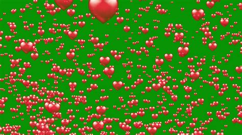 Flying Hearts Green Screen Background Video Effect Hd Youtube
