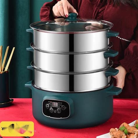 【ready Stock】multi Function Electric Heating Pot Multi Layer Electric