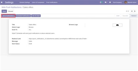 Odoo Web Push Notifications Web Push Notifications