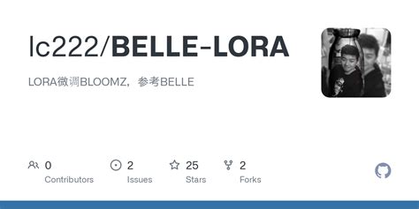 GitHub lc BELLE LORA LORA微调BLOOMZ参考BELLE
