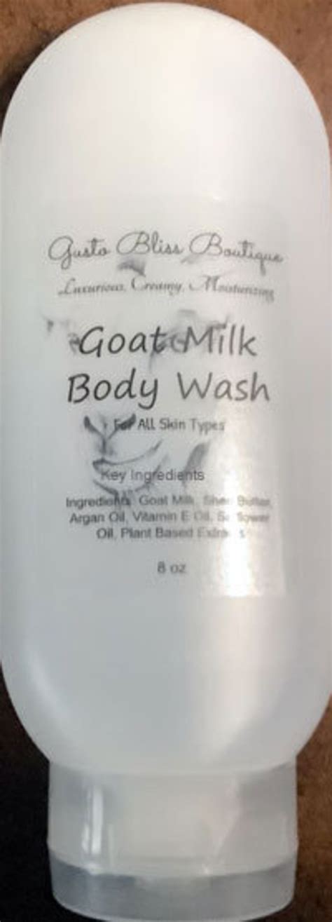 Goat Milk Body Wash Shower Soap Creamy Moisturizing Luxurious Etsy