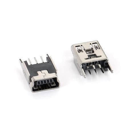 5pin Mini Vertical Usb Dip Straight Feet Female Socket Connector