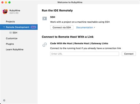 Connect To A Remote Server From Rubymine Rubymine